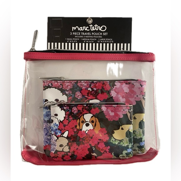 Marc Tetro | Accessories | Nwt Marc Tetro 3 Piece Travel Pouch Set ...